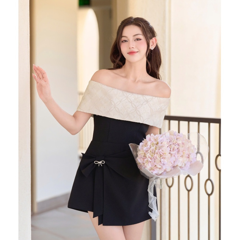 ZAMY SHOP - JUMP TK trễ vai vạt eo rời váy nàng thơ, váy xinh nhẹ nhàng, váy xinh sang chảnh ...