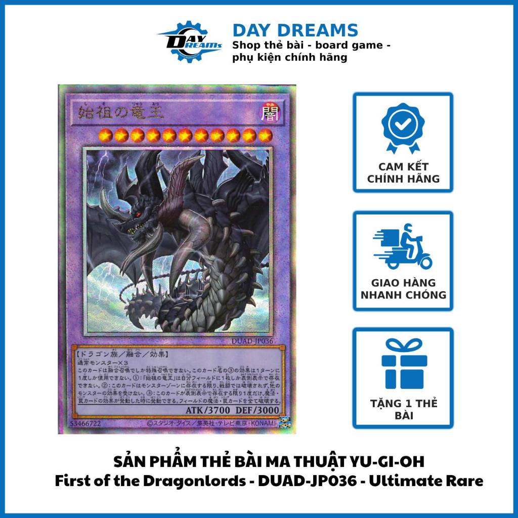 THẺ BÀI YUGIOH CHÍNH HÃNG: First of the Dragonlords - DUAD-JP036 - Ultimate Rare | Shopee Việt Nam