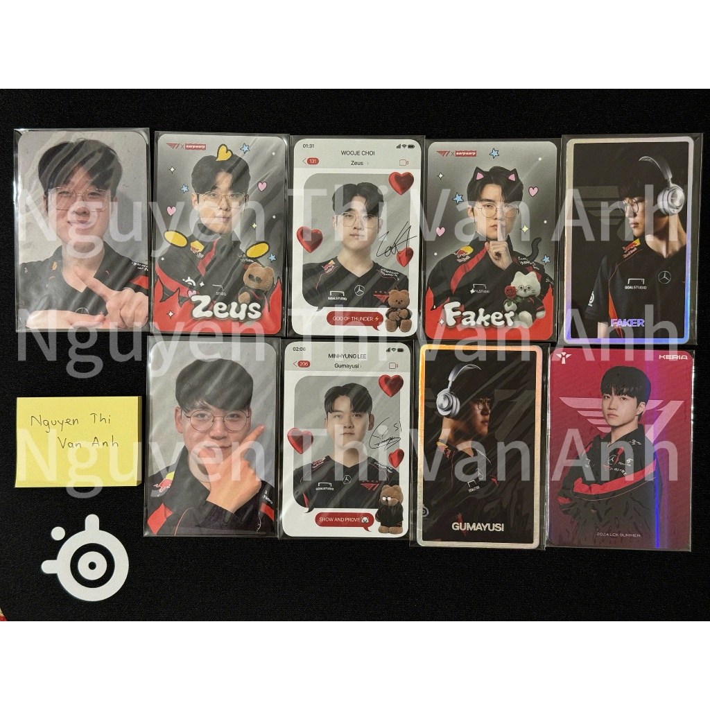 Ảnh thẻ bo góc photocard T1 ZEUS FAKER GUMAYUSI | Shopee Việt Nam