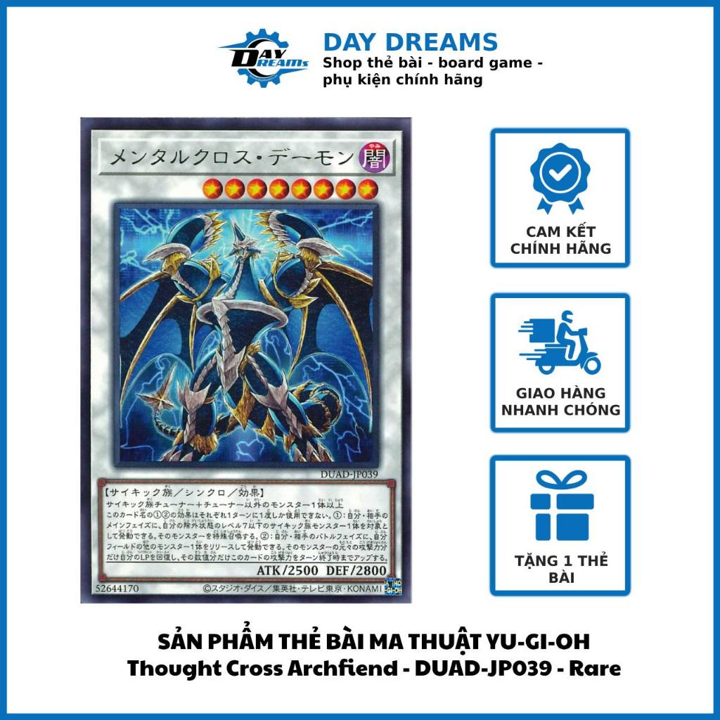 THẺ BÀI YUGIOH CHÍNH HÃNG: Thought Cross Archfiend - DUAD-JP039 - Rare | Shopee Việt Nam