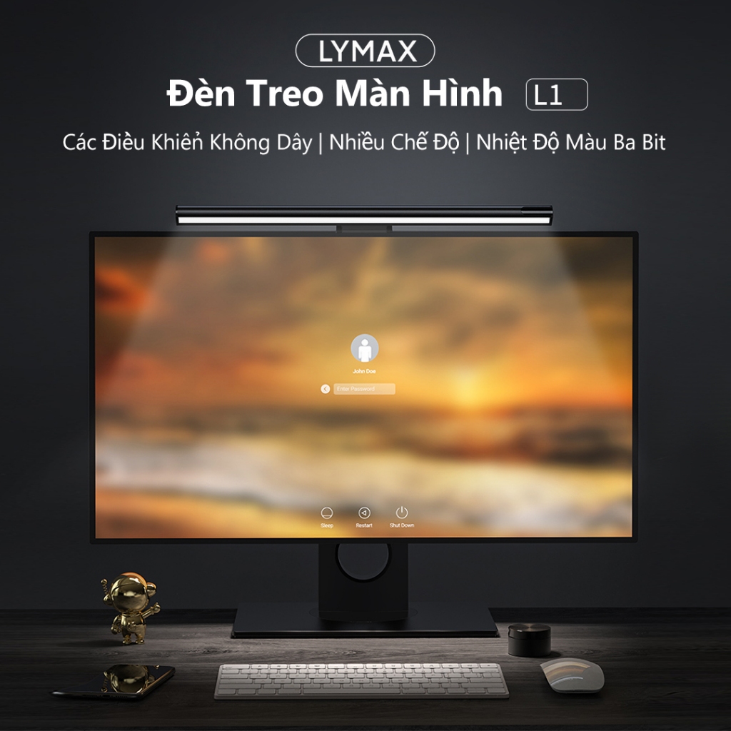 Đèn treo màn hình máy tính Lymax L1 GJS-D013,Wireless Touch & Remote,3 ...