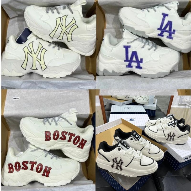 Giày thể thao MLB LA đế liền ny giày boston ny vàng chữ đen nam nữ Giầy ...