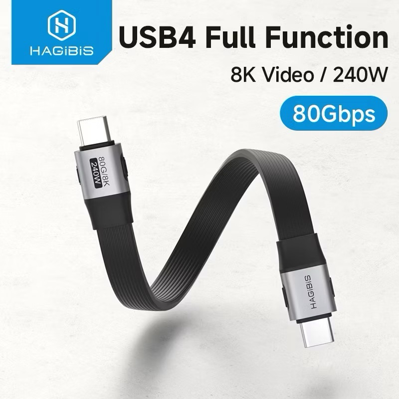 Cáp dữ liệu C to C Hagibis USB4 V2 Full chức năng PD240W | 80Gbps | 8K video | Dây Cho ...