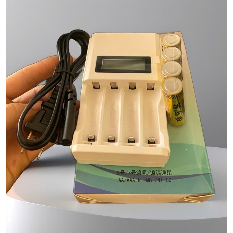 Bộ sạc nhanh pin lithium LCD bốn khe 1.2v, pin sạc AA AAA cho khóa cửa ...