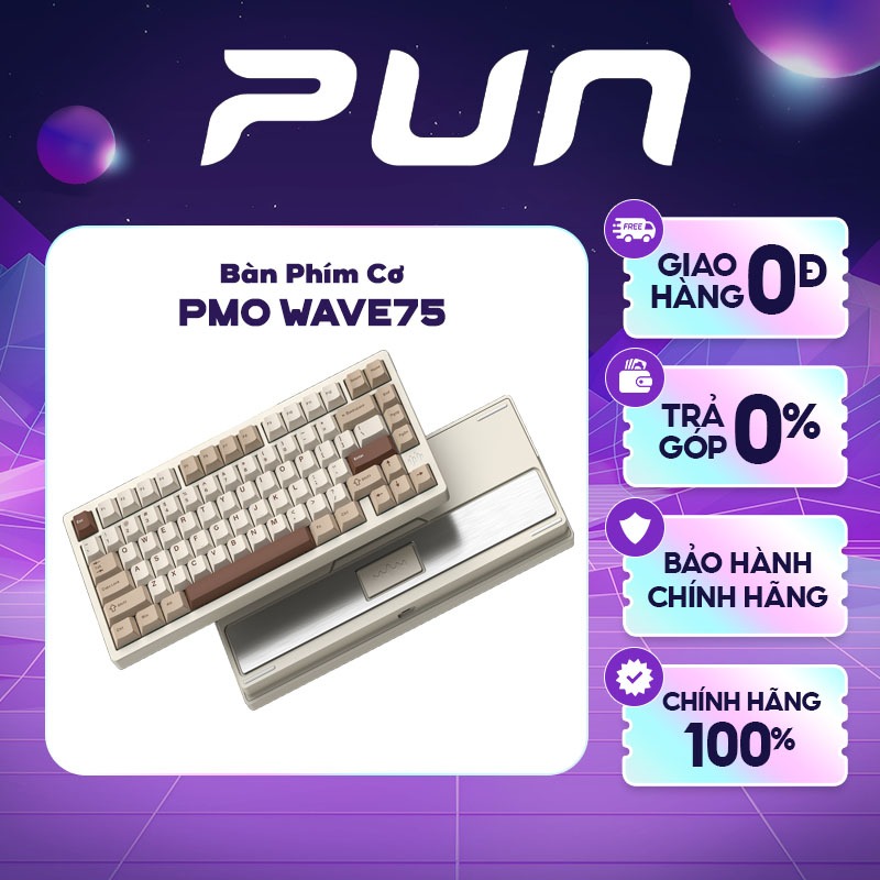 [Chính Hãng - Độc Quyền] WAVE75 - Bàn Phím Cơ Không Dây PMO Wave75 Nhôm CNC - RGB, Hotswap, PBT ...