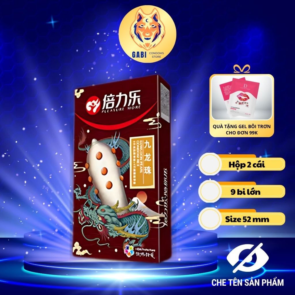 [Hộp 2 chiếc] Bao cao su bi to khổng lồ HBM 9 bi siêu mỏng Bcs tăng ...