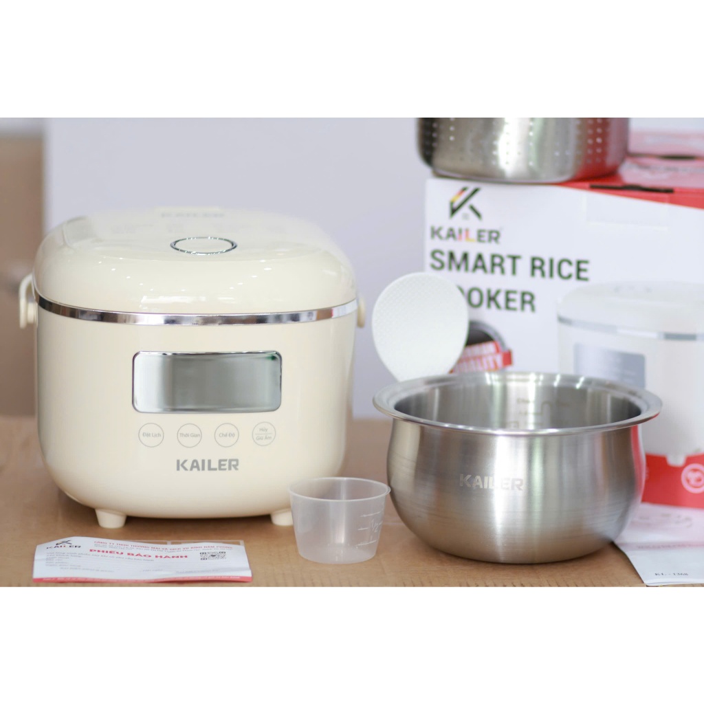 Nồi cơm điện tách đường KAILER KL-1368 dung tích 1.2L lòng nồi inox bảo ...