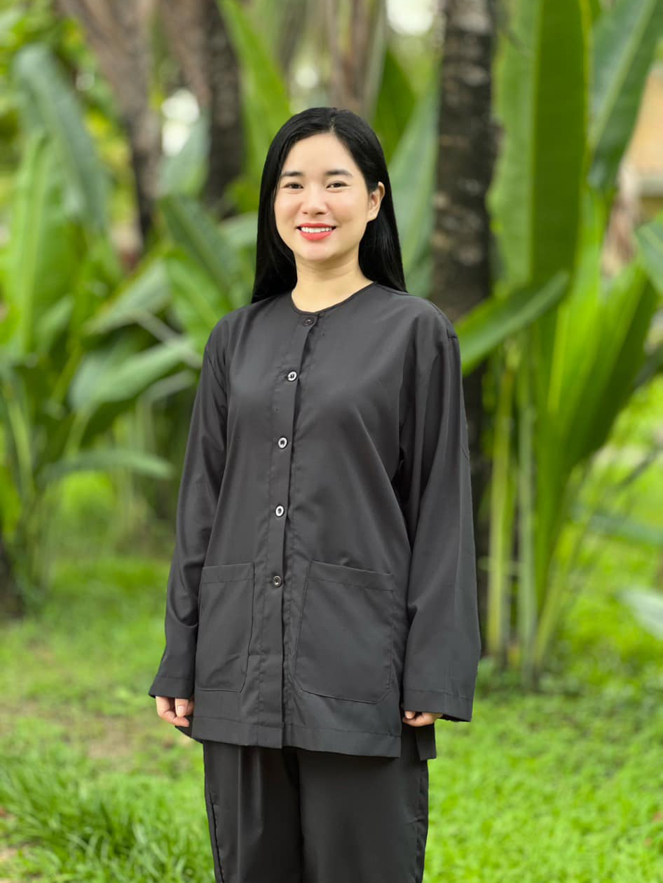 (BÀ BA NAM KATE) Trang phục truyền thống, đồ lam nam đi chùa, Quần áo lam Phật tử nam đi chùa ...