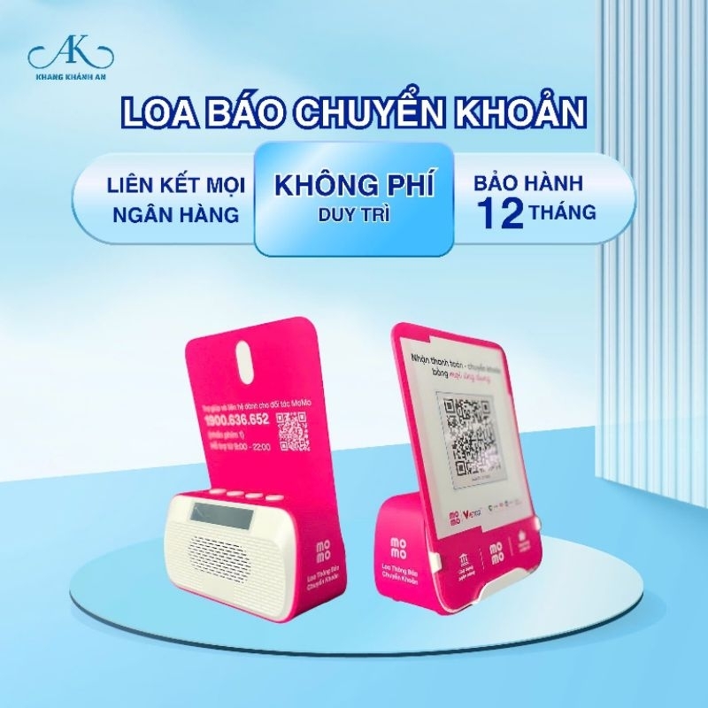 Loa Báo Chuyển Khoản - Soundbox MoMo - Loa chính hãng tặng kèm bộ QR đa ...