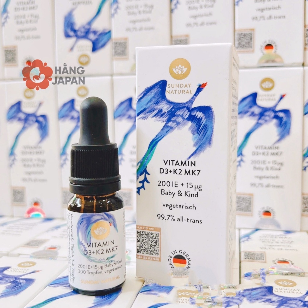 [Mẫu mới]Vitamin D3K2 Đức D3 K2 Sunday Natural 10ml ( Tặng thìa ...