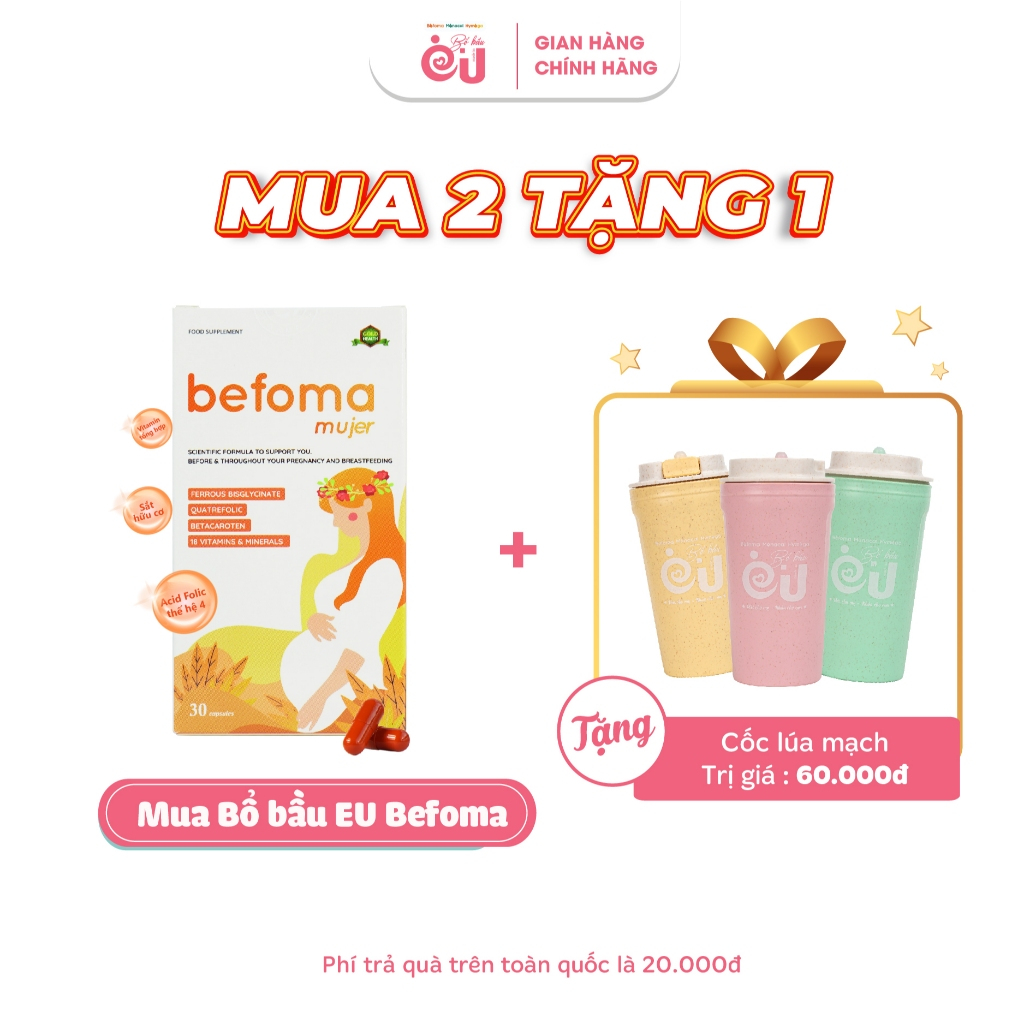 Bổ bầu EU Befoma - Bổ sung Sắt, Acid Folic, Vitamin cho bà bầu, mẹ sau ...