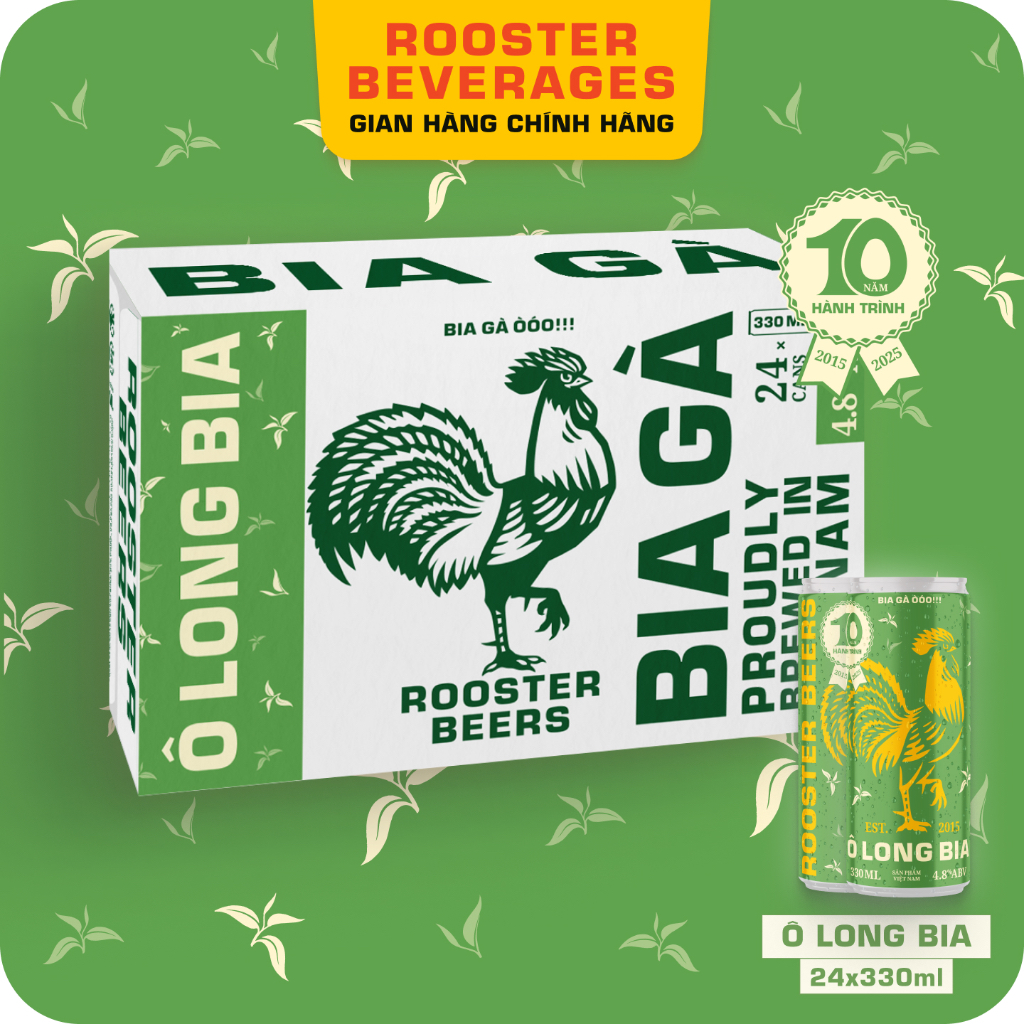 Bia thủ công | Rooster Beers Ô Long Bia (Bia Gà Ô Long) Thùng 24 Lon ...