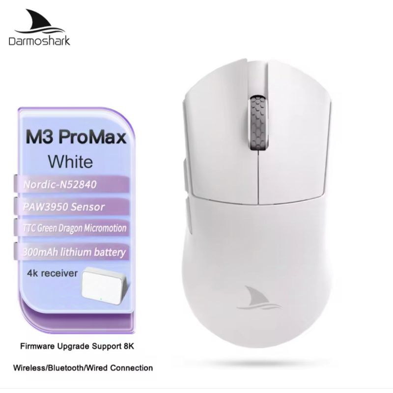 Chuột gaming không dây Darmoshark M3promax, Motospeed X6Max Paw3950 8khz | Shopee Việt Nam