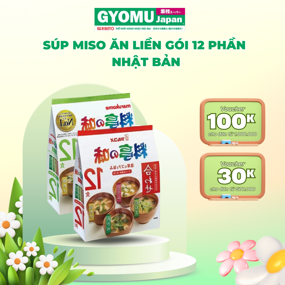Canh miso Nhật Bản 216g 12 phần nhật bản - Gyomu Japan | Shopee Việt Nam