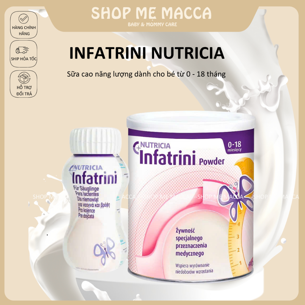 Combo 1 thùng sữa Infatrini nước 24 chai và 6 hộp sữa Infatrini 400g ...