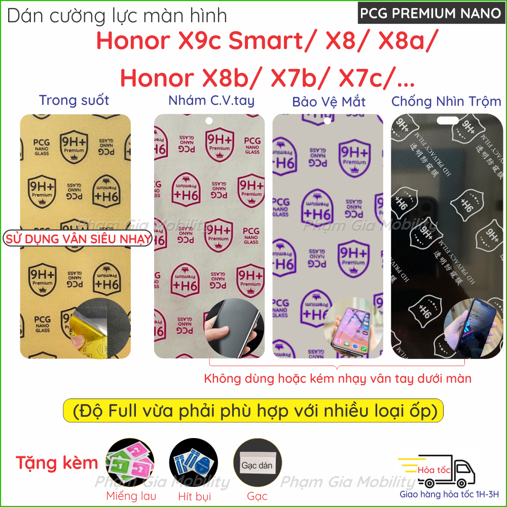 Dán cường lực màn hình Honor 400 Lite 400/ 90 GT 90GT Pro Lite/ X9c Smart X7b X7c X8 X8a X8b 5G ...