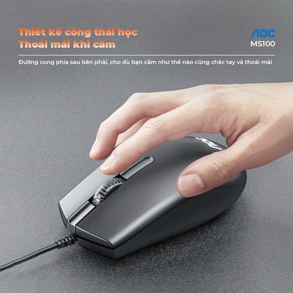 Chuột máy tính có dây văn phòng gaming AOC chơi game cho pc, laptop ...