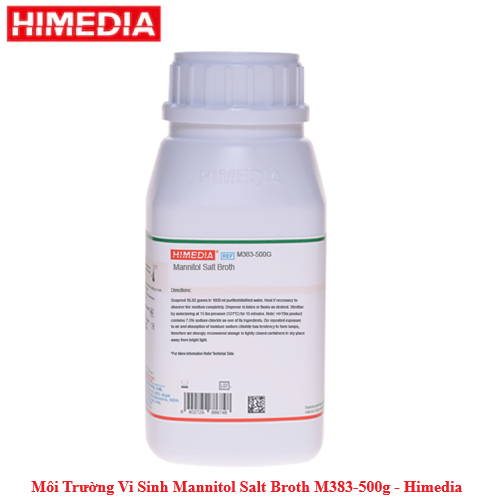 Môi Trường Vi SInh Mannitol Salt Broth M383, Model: M383-500g, Hãng: Himedia, Hàng mới 100% ...