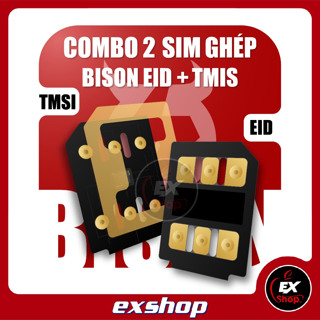 Combo 2 sim ghép - Bison EID và Bison TMSI - New 2025 | Shopee Việt Nam