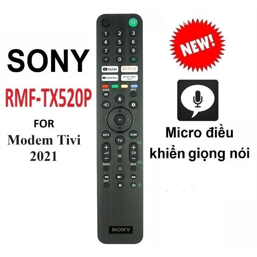 Điều khiển Giọng Nói Tivi Sony RMF-TX520P Đời 2021 Hàng Cao Cấp Cho Các ...