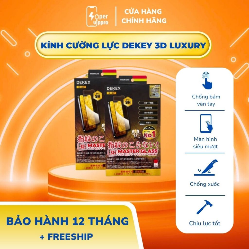 Kính Cường Lực Dekey 3D Luxury Master Nhật Bản- Dòng Cao Cấp cho IPhone ...