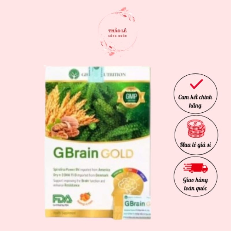 Cốm Trí Não GBRAIN GOLD Hộp 30 gói {Chính Hãng} | Shopee Việt Nam