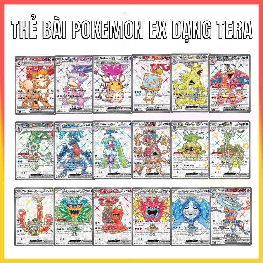 Thẻ Bài Pokemon Ex dạng Tera Full Art Chính Hãng English | Shopee Việt Nam