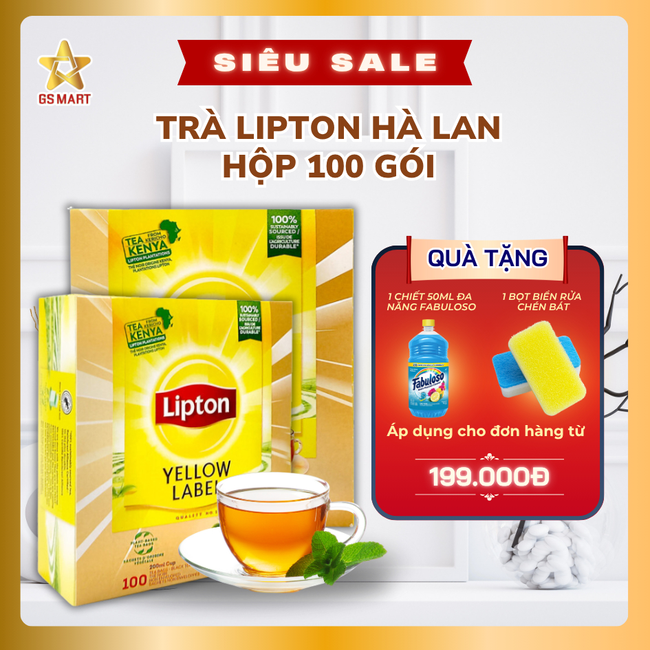 [Nhập Khẩu Châu Âu]Trà Lipton Ba Lan Hộp 100 Gói – Trà Đen Túi Lọc ...