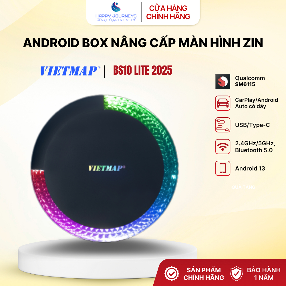 Android Box xe hơi VIETMAP BS10 Lite phiên bản 2025 cấu hình mạnh mẽ ...