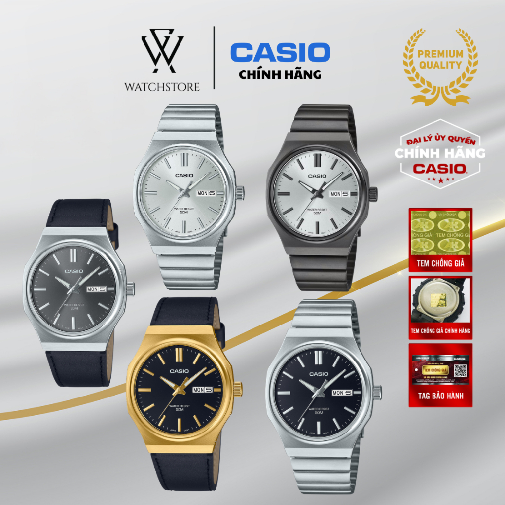 Đồng Hồ Nam Casio Series MTP-E735 Mặt Kính Khoáng 37.5mm Dây Da, Kim ...