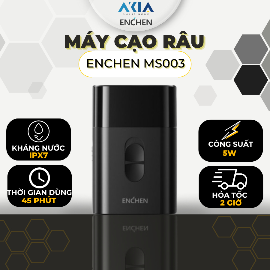 Máy Cạo Râu Enchen MS003 - Lưỡi dao tự mài, cạo sát, nhỏ gọn, dễ dàng ...