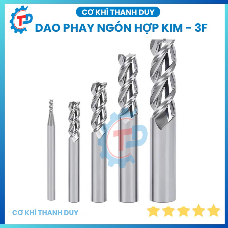 Dao phay ngón gia công nhôm 3 me cắt độ cứng 55HRC | Shopee Việt Nam