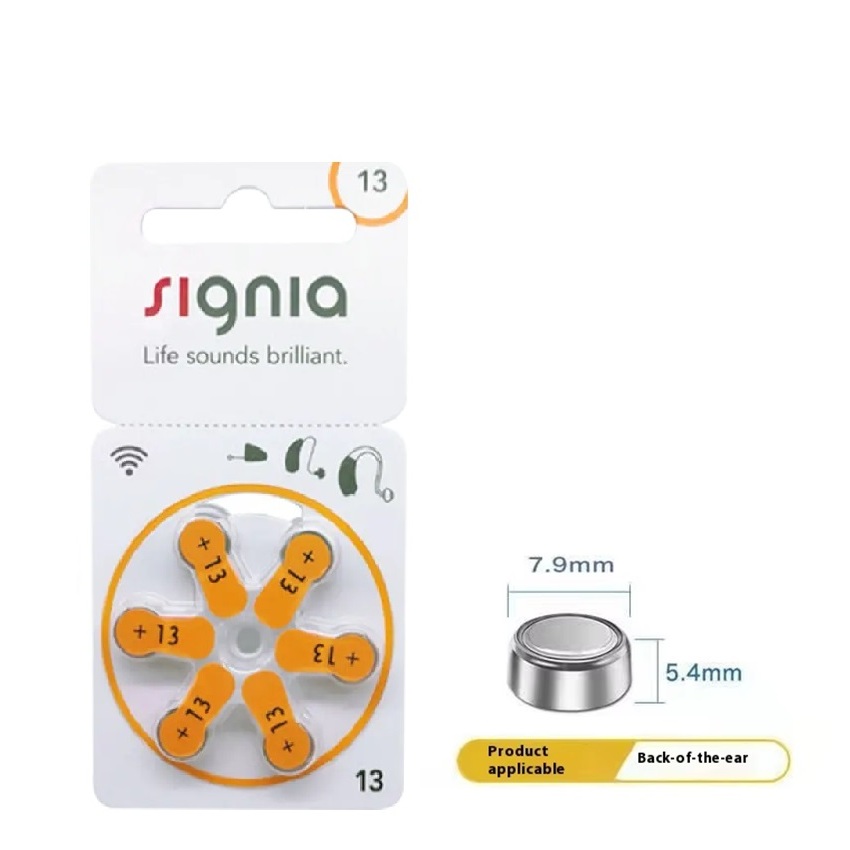 Pin trợ thính Signia 13 PR48 - Dùng cho máy ngoắc sau tai công suất trung và cao ITE | Shopee ...