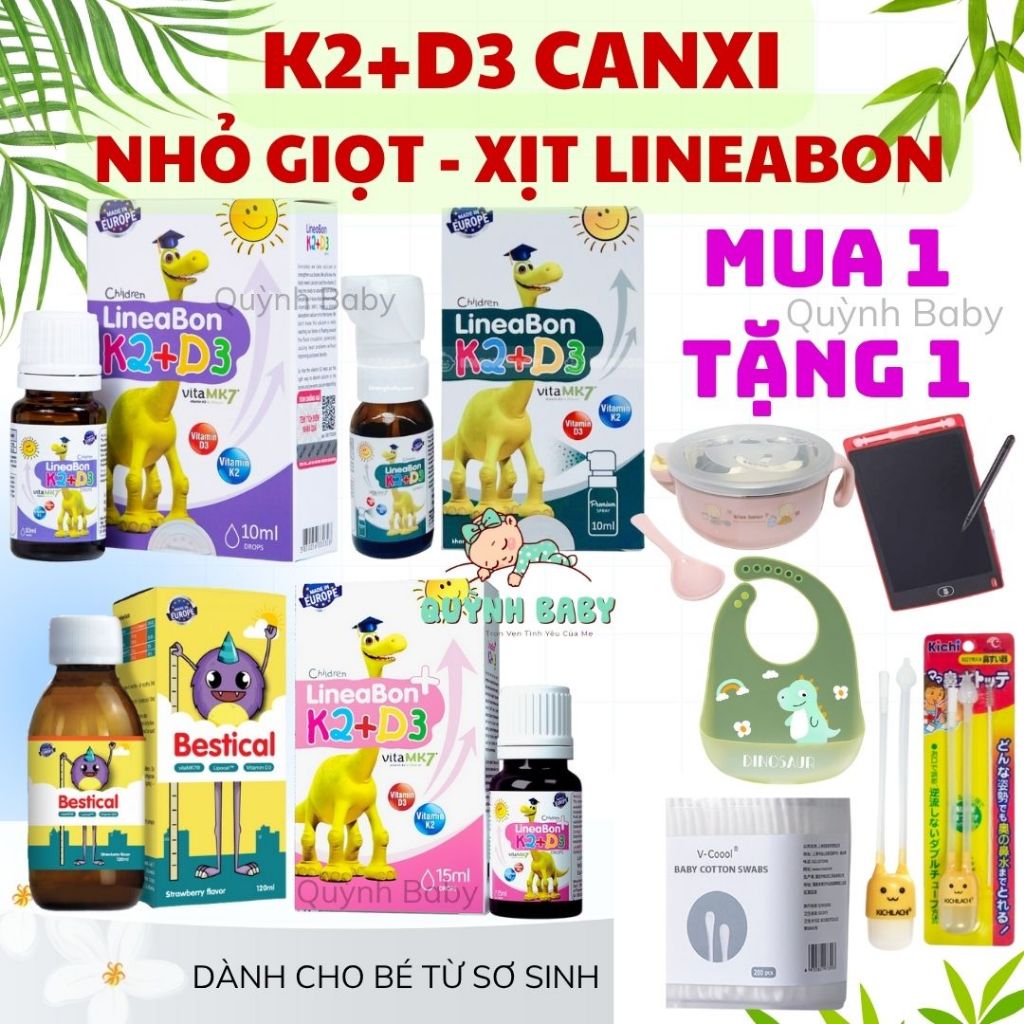 [Chính Hãng] [TẶNG QUÀ KHỦNG] Vitamin D3K2 Lineabon - Canxi Bestical ...