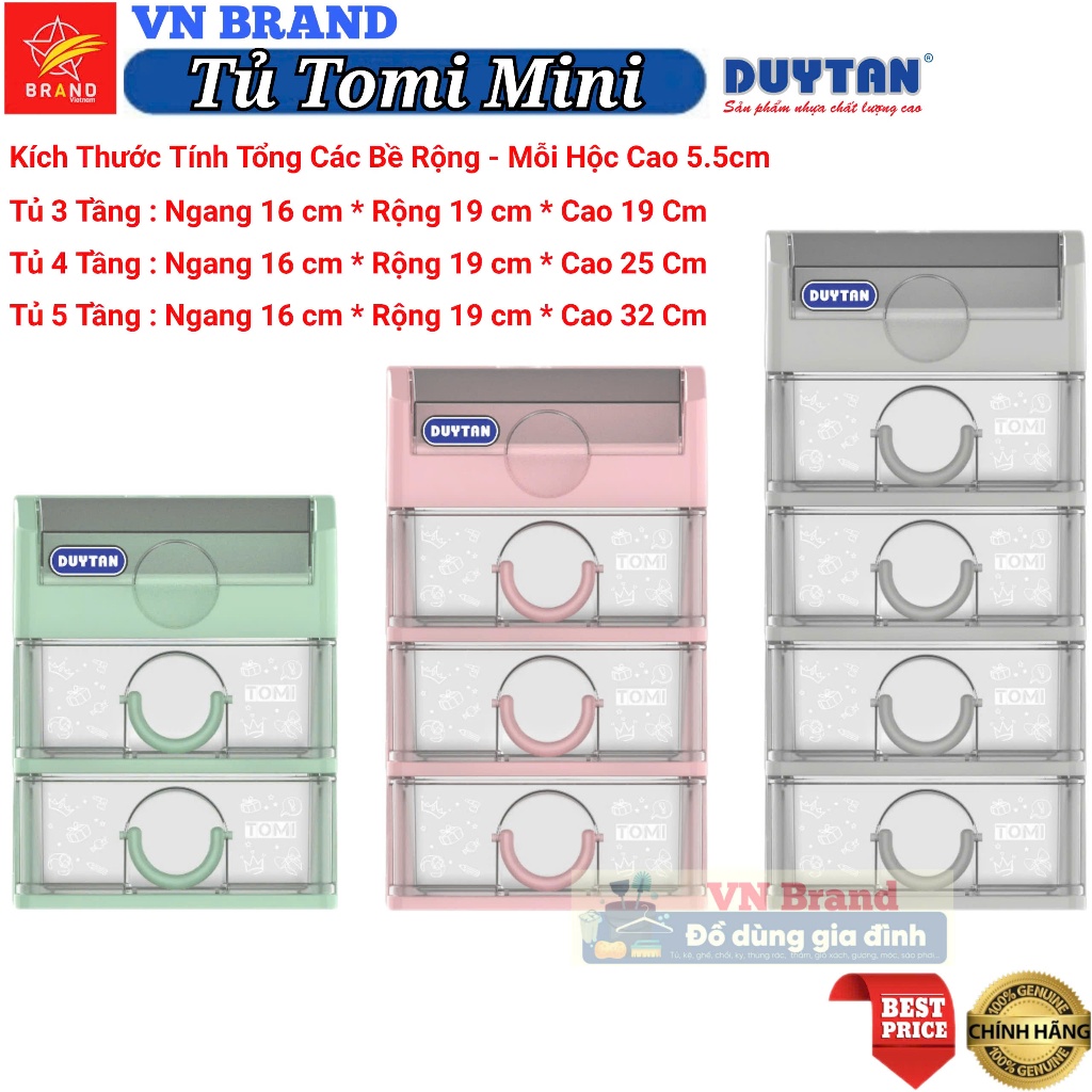 💝 VN BRAND 💝 Tủ Nhựa Mini Tomi 3-4-5 Tầng Nhựa Duy Tân - Nhiều Màu Xinh ...