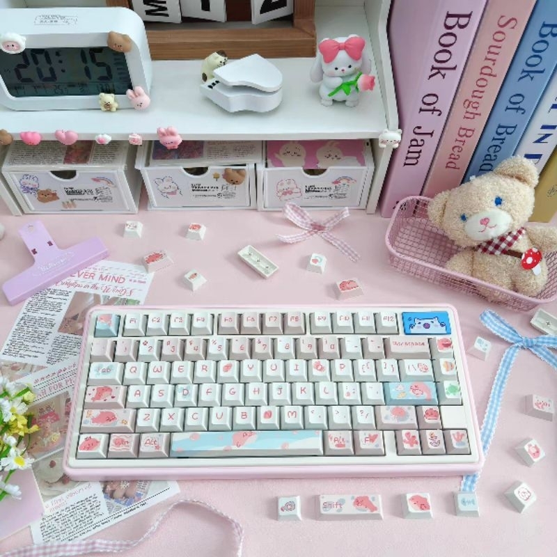 Bộ 95 Keycaps Pink Dolphin | Shopee Việt Nam