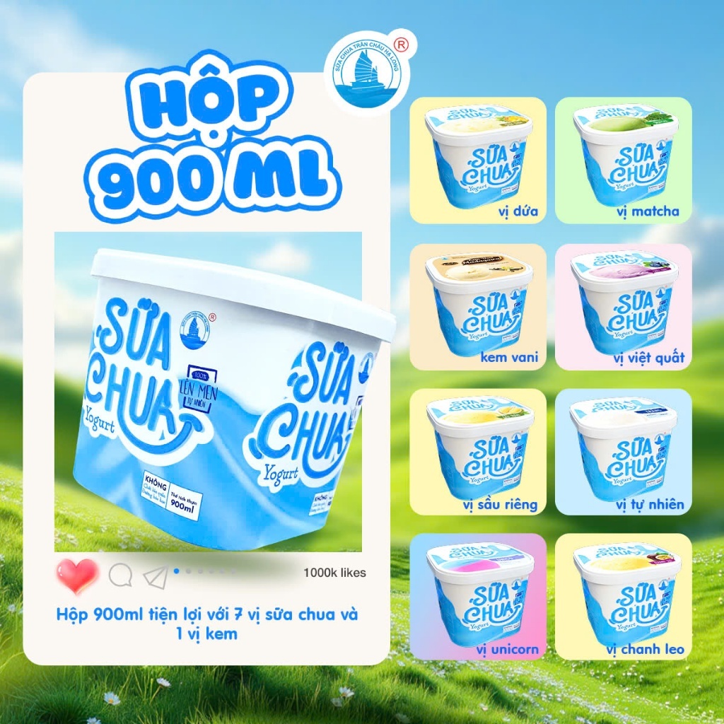 HOẢ TỐC HN Sữa Chua Kem Hộp Trân Châu Hạ Long 1320ml. 900ml Bestseller Đủ Vị Đậm Đà Hương Thơm ...