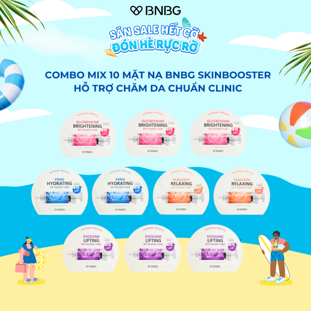 Combo 10 Mặt Nạ BNBG MIX Tinh Chất Hỗ Trợ Tăng Cường Dưỡng Da Chuyên ...