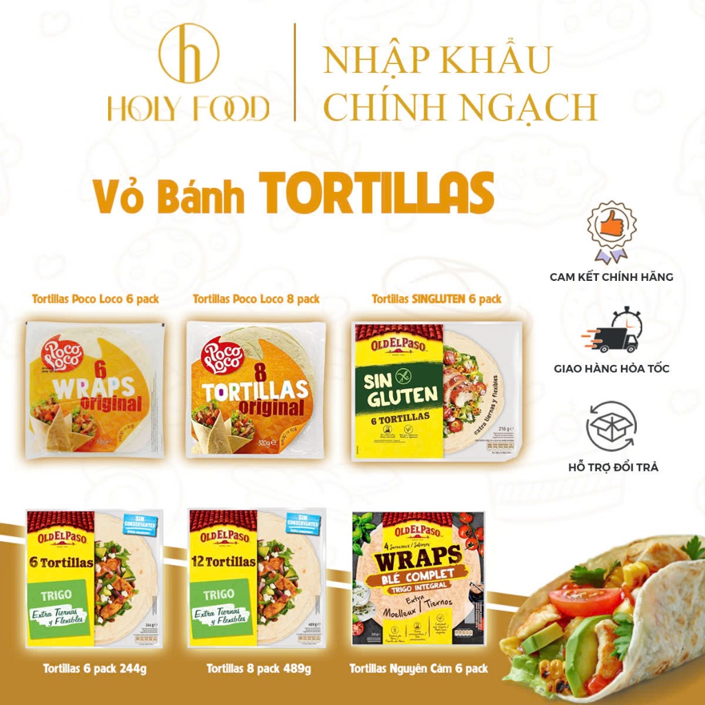 Vỏ Bánh Tortilla Trigo 6 packs, 12 packs / Taco Shells Old El Paso ...