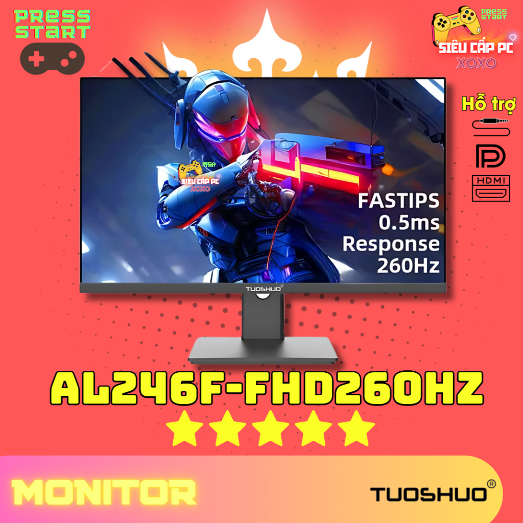 Màn Hình Gaming TuoShuo AL246F 24 inch Fast IPS 240Hz FHD sRGB 99% ...