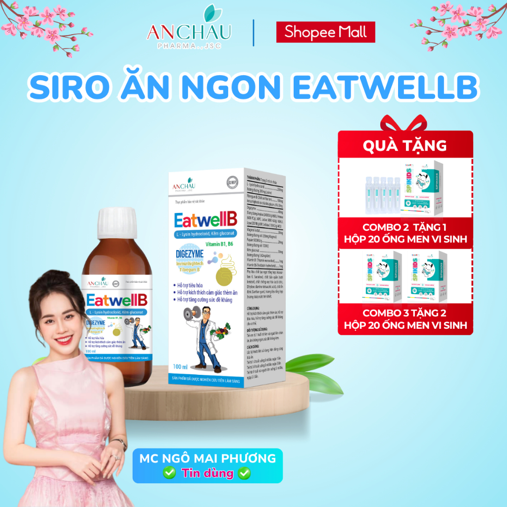 Siro ăn ngon hỗ trợ đề kháng cho bé EatwellB cải thiện biếng ăn và khỏe ...