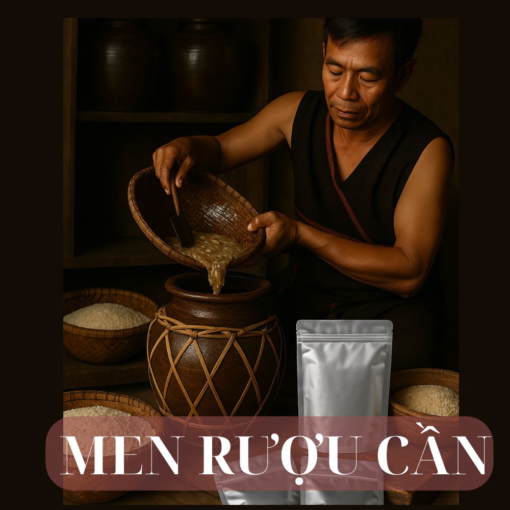 Men rượu Cần Tây Nguyên, Men ủ rượu lá, Rượu Ghè, Bịch 1 Kg | Shopee ...