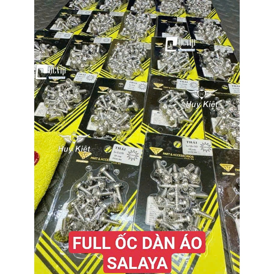 [INOX 304] [FULL BỘ] Ốc Dàn Áo SALAYA PHAY THÁI, SAO NHỌN Lắp Các Dòng ...
