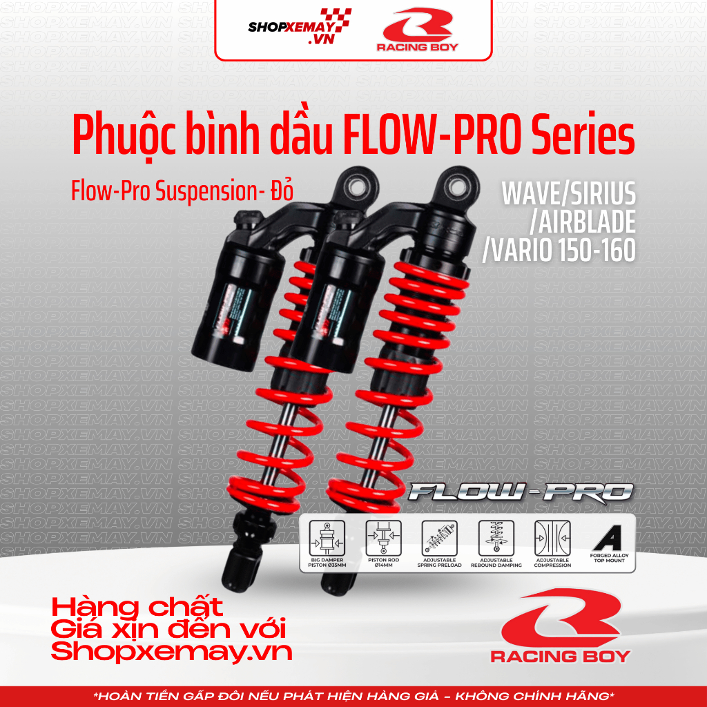 [Made in Malaysia] Phuộc RCB RACING BOY Bình Dầu Flow-PRO Series | Wave ...