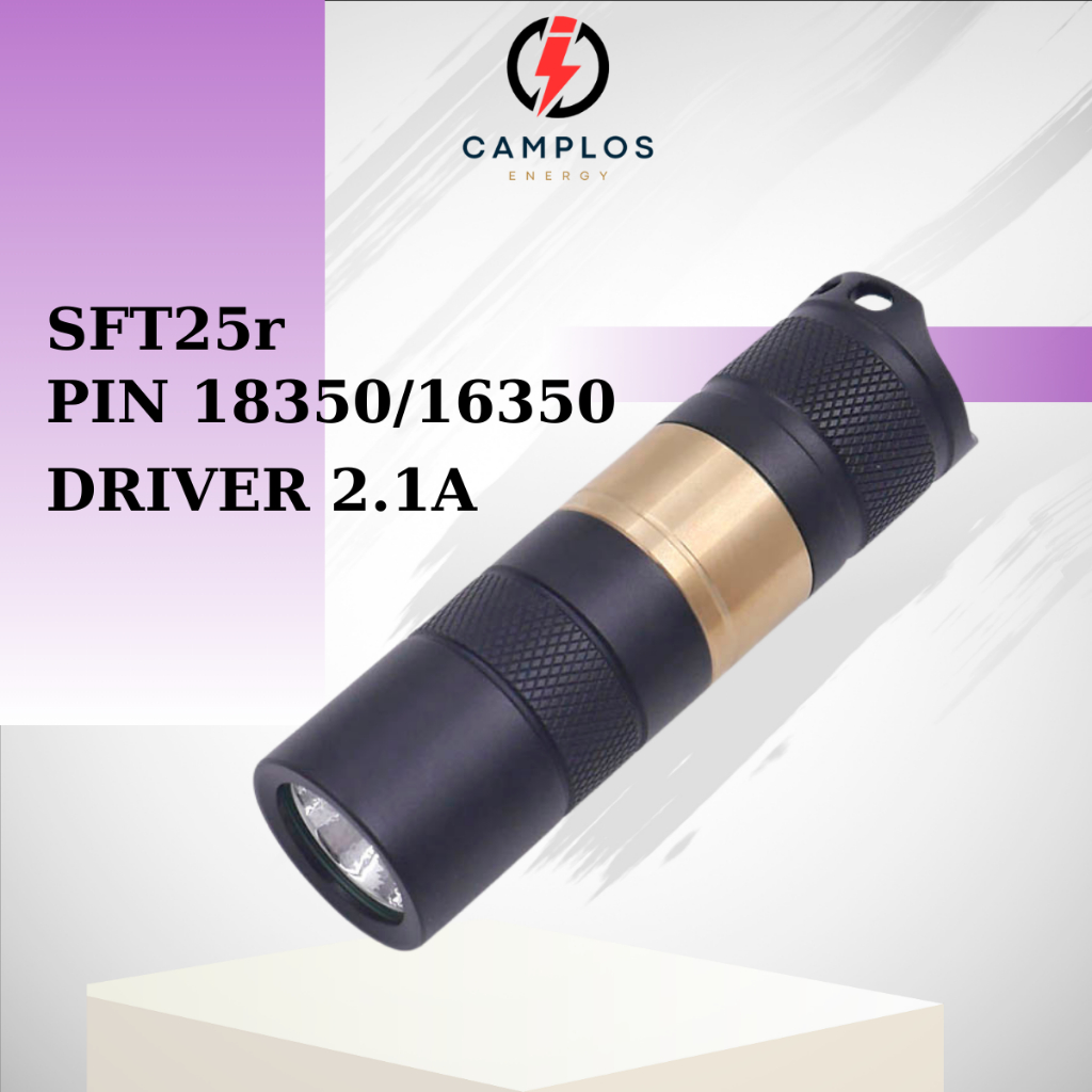 Đèn pin mini Mantaray S35 SFT25r pin 18350 với vỏ kêt hợp Nhôm và đồng ...