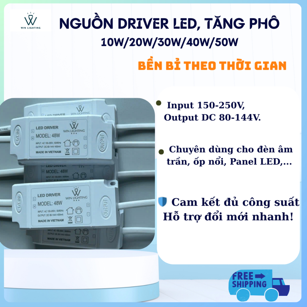 DRIVER LED/ DRIVER NGUỒN LED/ DRIVER nguồn 30w/40w/48w/50w/60w làm theo ...