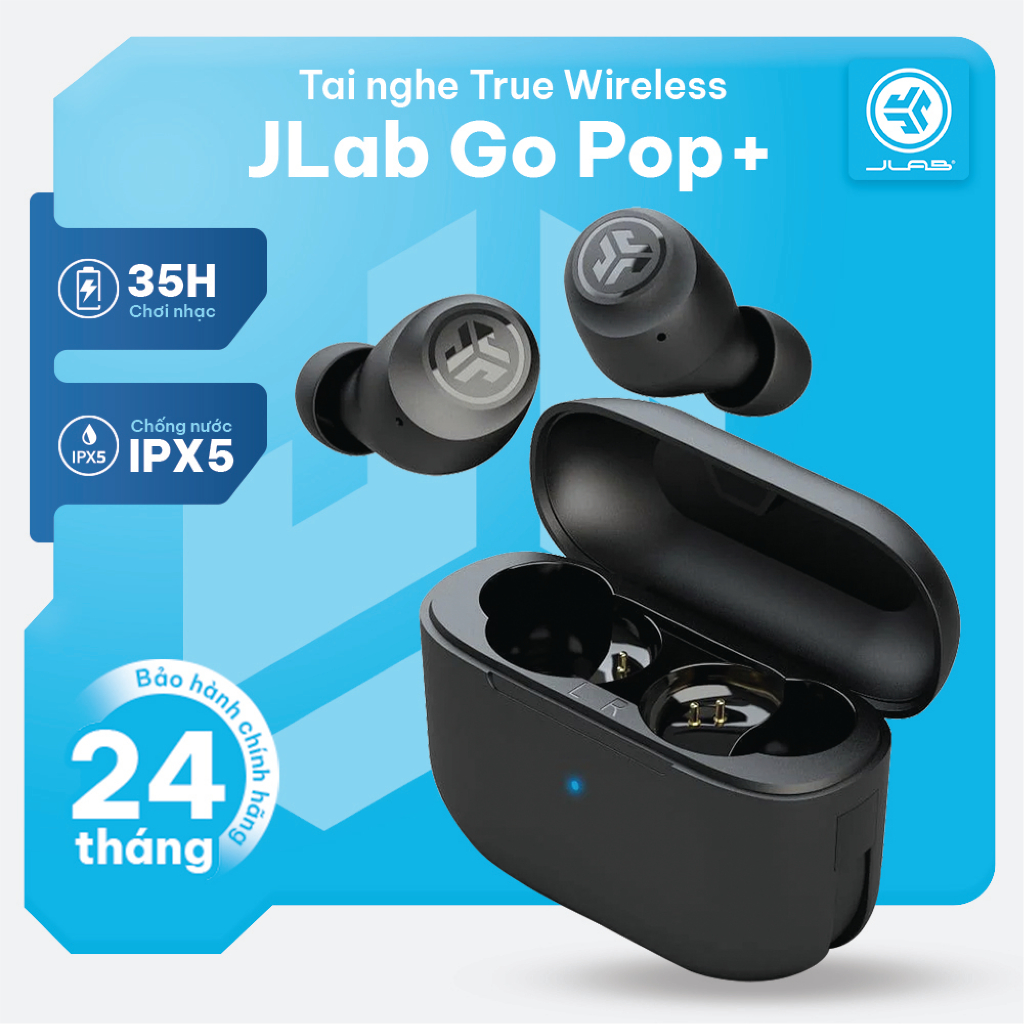 Tai nghe không dây True Wireless JLab Go Pop+ | Âm Thanh EQ3 | Thời ...