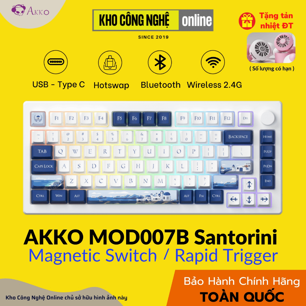 Bàn phím AKKO MOD007B-HE PC Santorini (Rapid Trigger / 8K Polling Rate ...