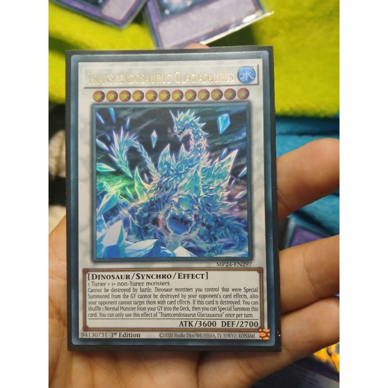 [Yugioh Biên Hòa Store] 1 lá thẻ bài Transcendosaurus Glaciasaurus - MP24-EN297 - Ultra Rare 1st ...