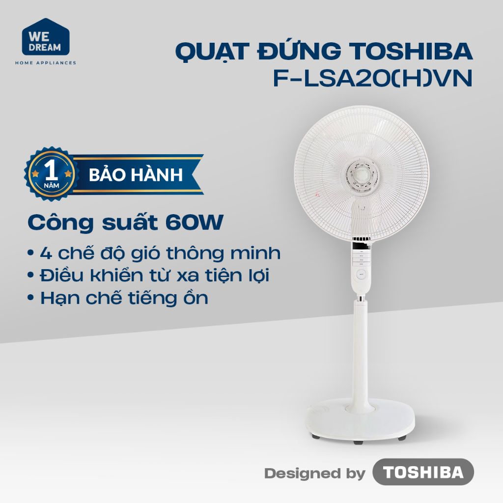 F-LSA20(H)VN - Quạt Đứng Toshiba 5 Cánh F-LSA20(H)VN 60W - Hàng Chính ...